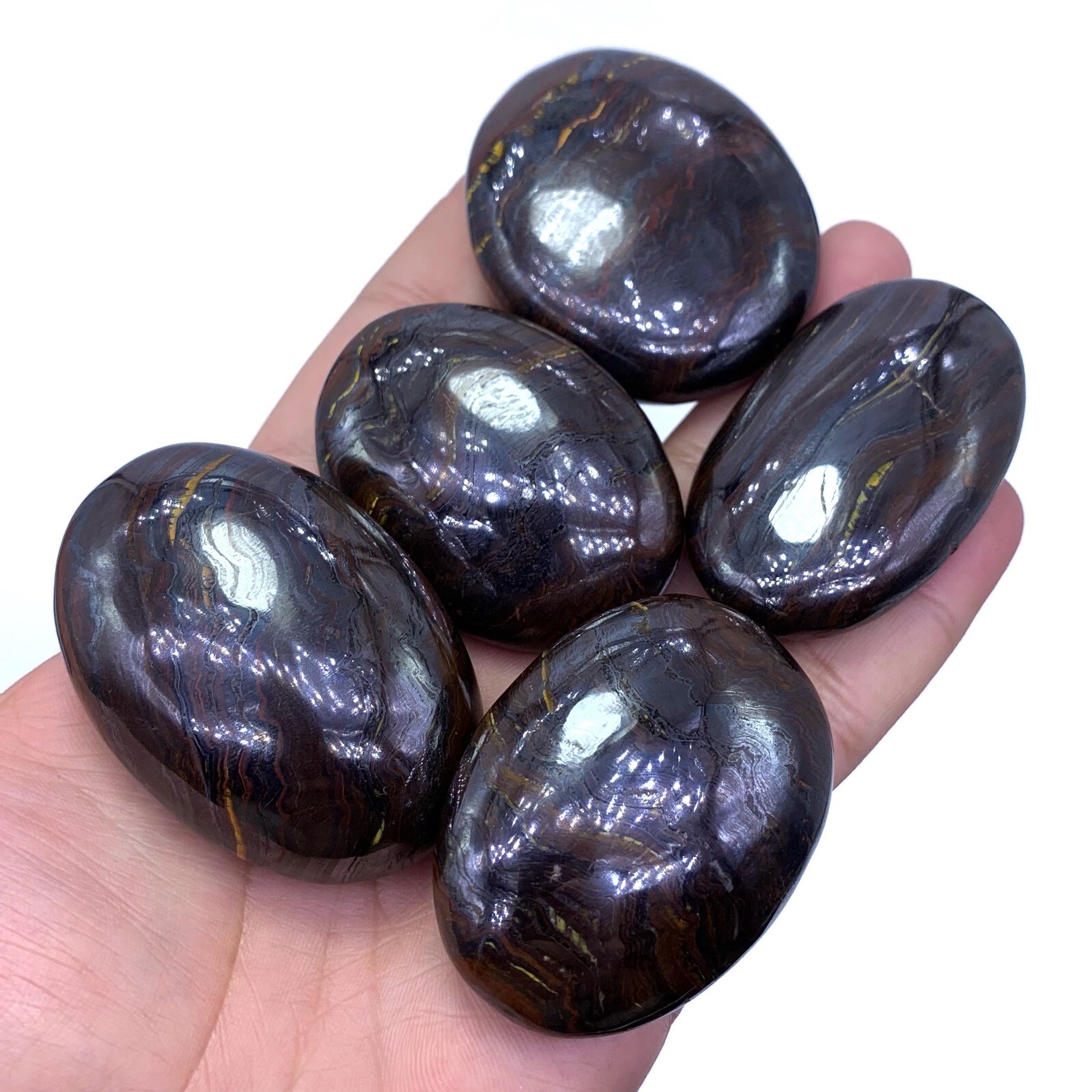 465 Grams Best Quality Tiger Iron Stone, Tiger Iron Palm Stone, Tiger ...