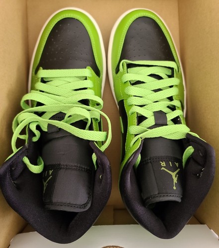 NEW Womens Size 7 Air Jordan 1 Mid Top Altitude Green Black AJ1 BQ6472 ...