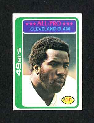 1978 Topps Cleveland Elam San Francisco 49ers Football Card #170 Near ...