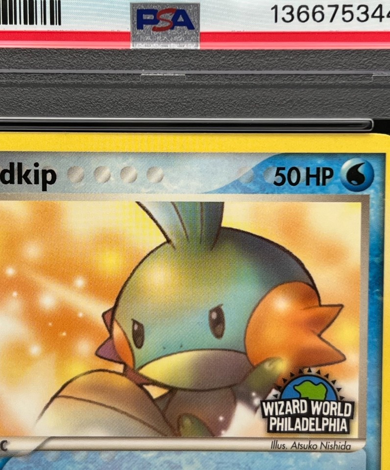 PSA NM-MT 8 Mudkip Wizard World Philadelphia Promo 2005 EX Emerald #56 ...