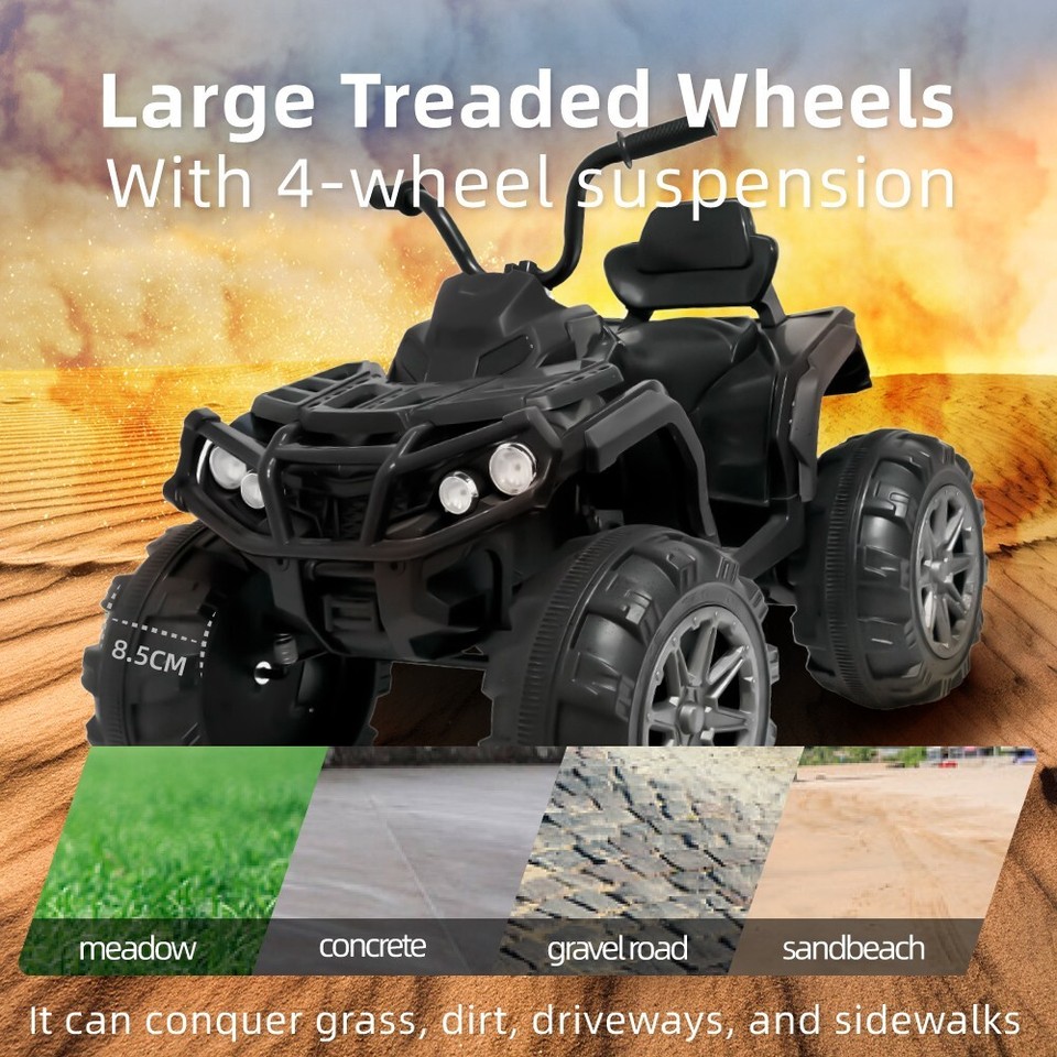 24V Kids ATV 4 Wheeler Quad Car Off-road Ride on Toy 6 mph Max-speed w ...