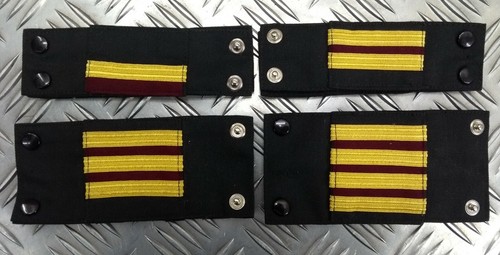 Genuine Vintage Navy Rank Shoulder Tabs Press Stud Gold Lace & Burgundy ...