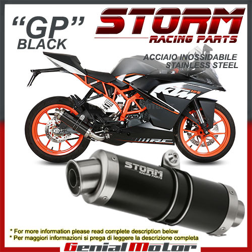 Full System Storm by Mivv Muffler Gp Nero Steel Complete for KTM Rc 125 ...