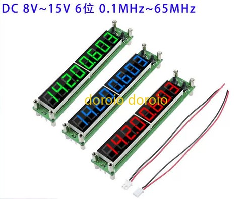 1X 0.1MHz~65MHz DC 8~15V 6-digits LED Display RF Signal Frequency ...