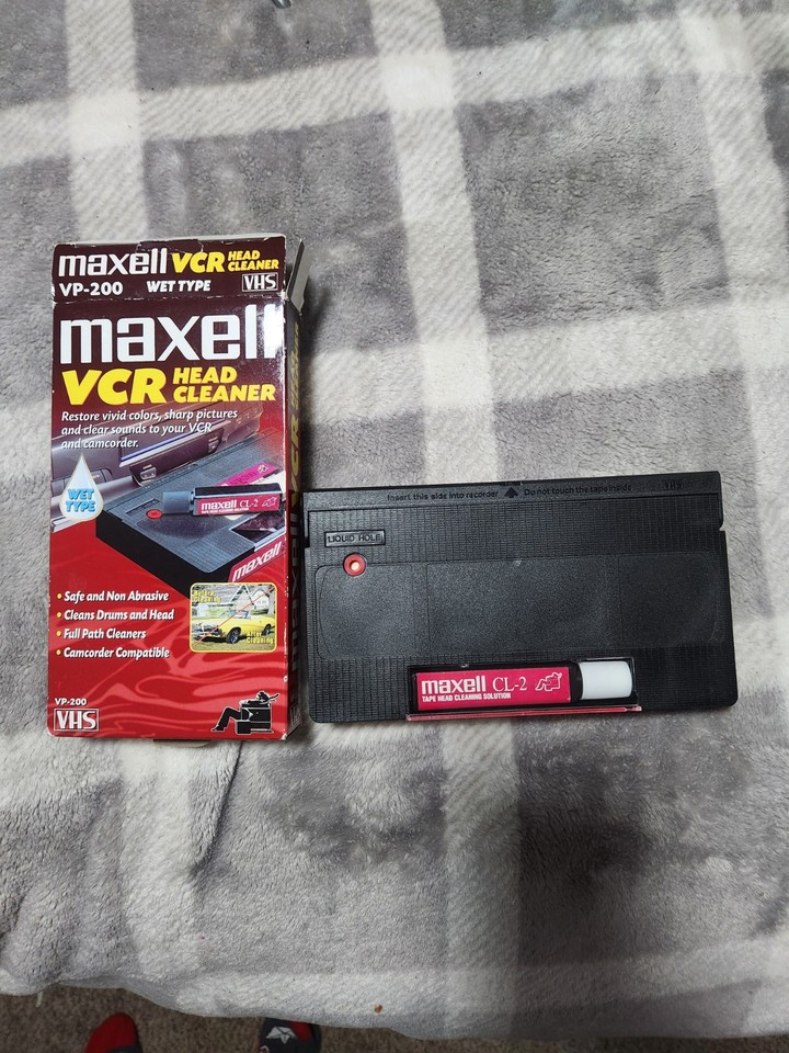 Maxell VHS VCR Head Cleaner VP-200 Wet Type | eBay