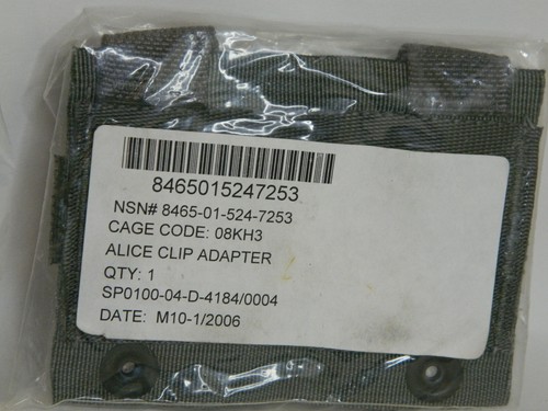 Two (2) NEW Molle II ALICE CLIP ADAPTER Foliage Green ACU | eBay