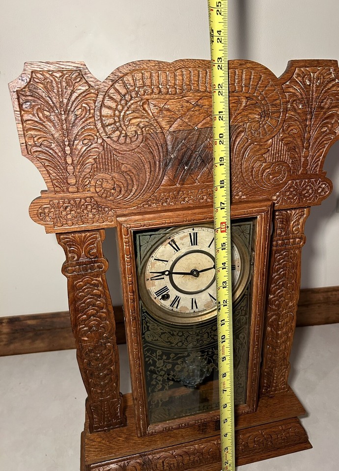 Ingraham Pressed Wood Gingerbread Kitchen Mantel Table Clock | eBay