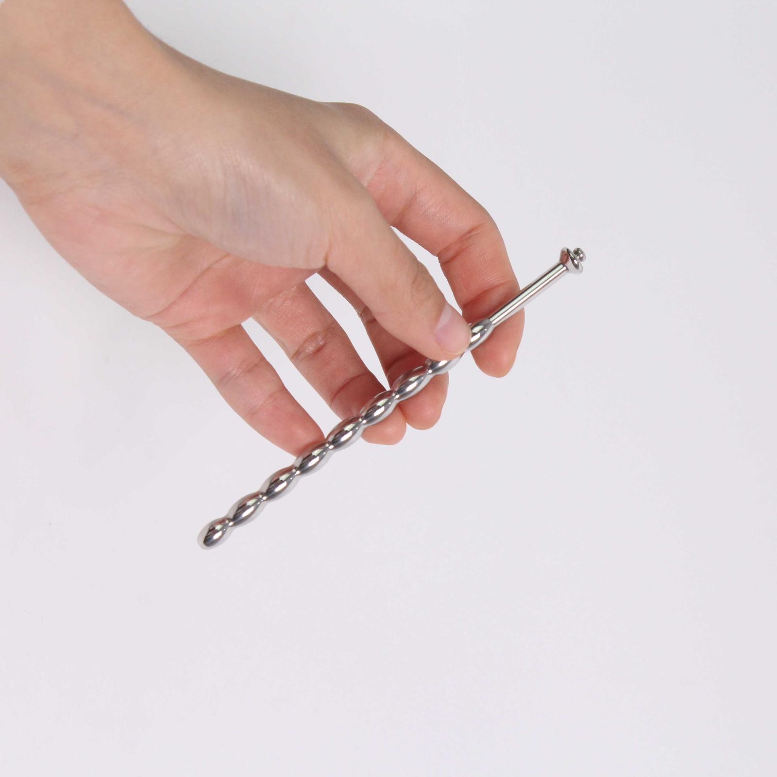 Male E-Stim Stainless Steel Sounding Penis Plug Beads Stretcher Dilator ...