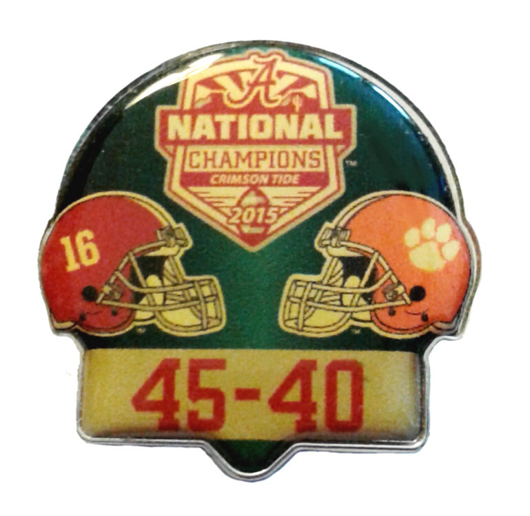 Alabama Crimson Tide Pin RARE University of Alabama Nat Champions 2015 ...