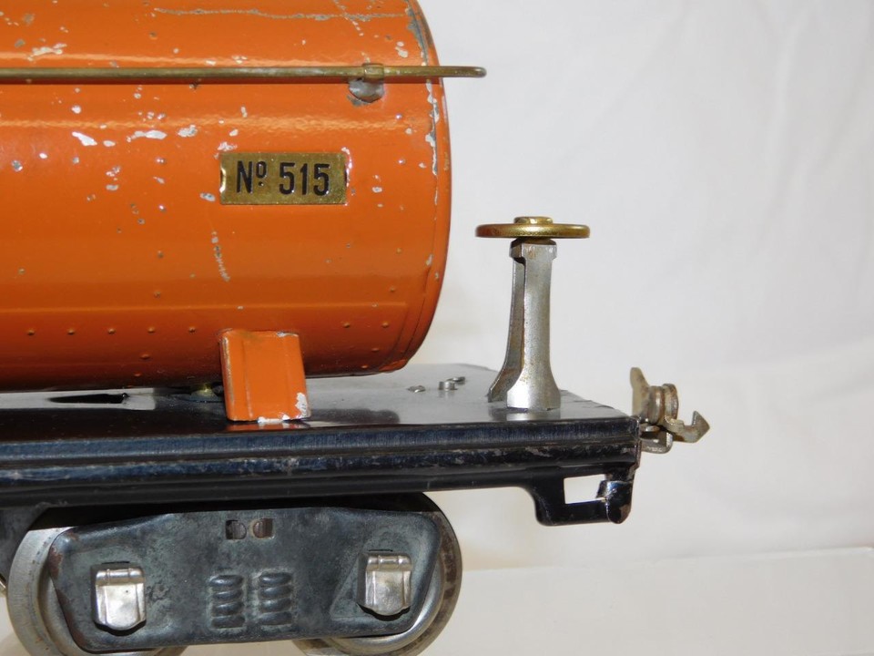 Prewar Lionel 515 Standard gauge Tank Car Terra Cotta Orange Brass ...