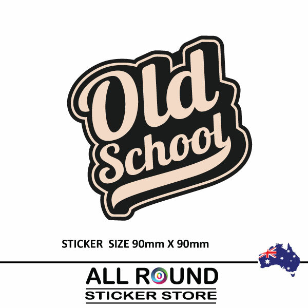 Old School -biker-helmet-motorcycle--sticker-decal-car SKATEBOARD ...