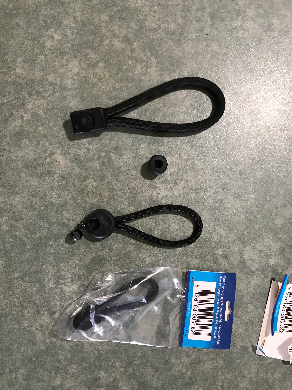 100 x Shock Cord BUNJI BUNGEE BUTTONS KNOBS BLACK ute tonneau boat Esky ...