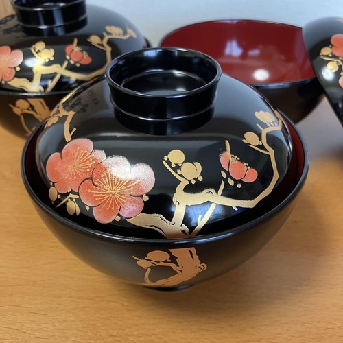Specially Selected Aizu Lacquerware, Set Of Soup Bowls, 5 Guests, Gold ...