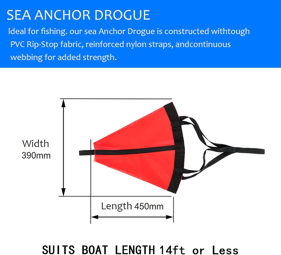 Drift Sock Sea Anchor Drogue, Drift Anchors, Drift Chutes Fishing for ...