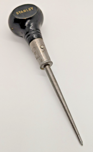 Vintage Stanley No. 7 Hurwood Scratch Awl with Black Full Tang Wood ...