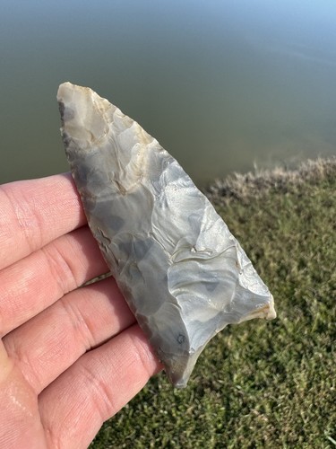 Large Gray Native American Clovis Point Arrowhead | eBay