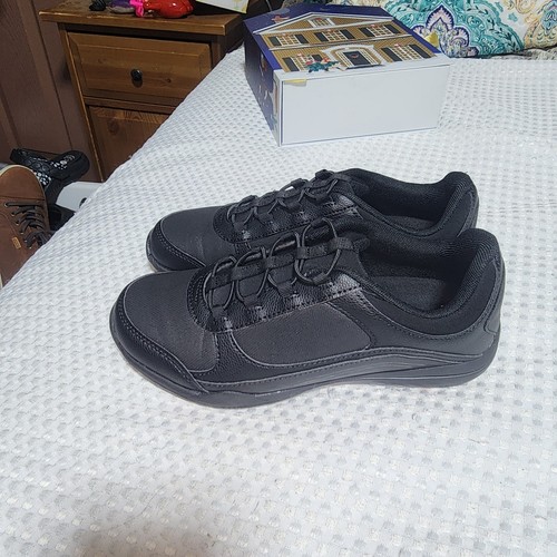 TREDSAFE EUC WOMENS SZ 6.5 CLAIRE SLIPON SLIP RESISTANT BLACK SHOES | eBay