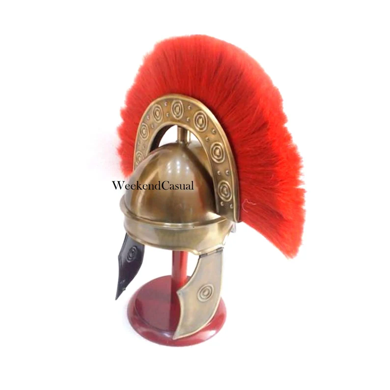 Medieval Ancient HBO Rome Armor Helmet With Red Plume Cosplay Helmet ...