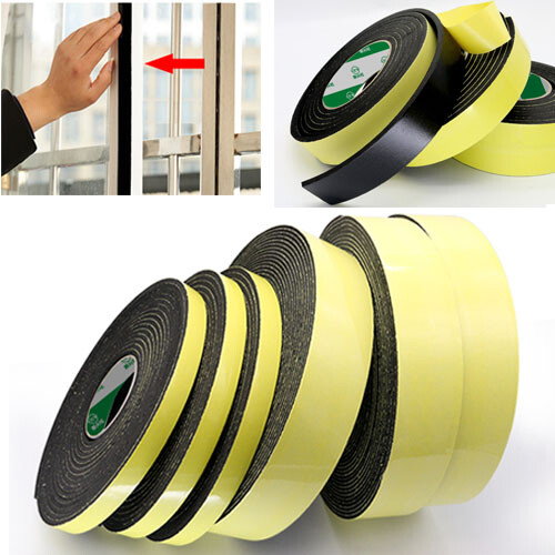 5M 10M EVA Foam Tape Self Adhesive 1mm 2/3mm Thick Door Sponge Seal ...