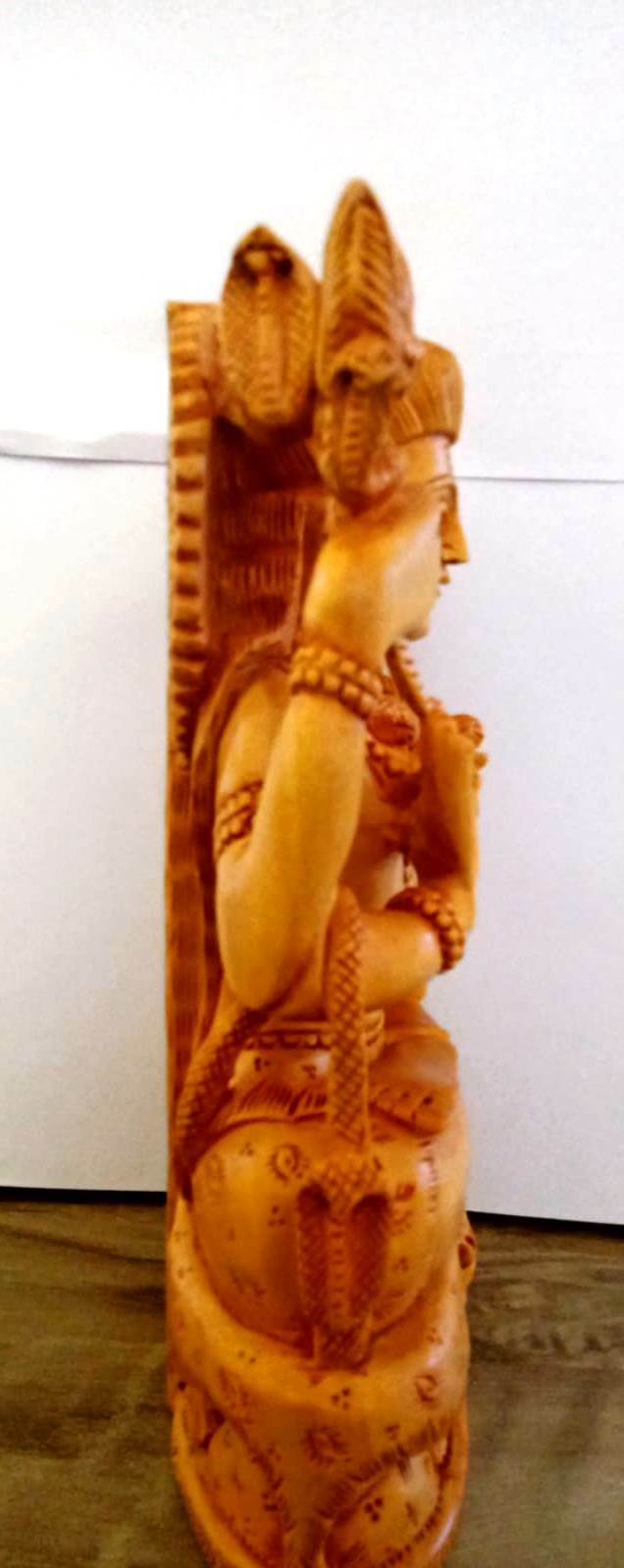 Beautiful Handcrafted Wooden Lord Shiv Shiva Shankar Bholenath On Rock ...