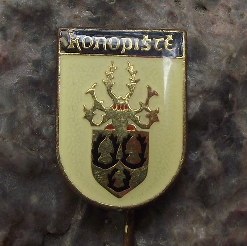 Konopiste Konopischt Czech Castle Schloss Deer Antler Heraldic Crest ...