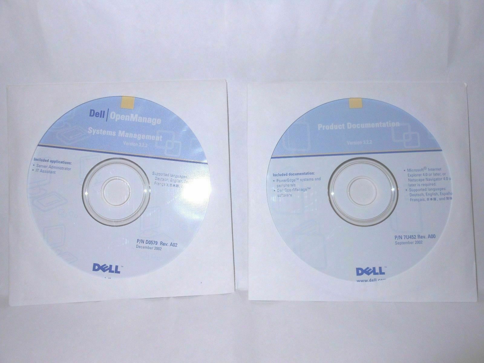 Dell OpenManage Systems Management & Product Documentation 3.2.2 CDs | eBay