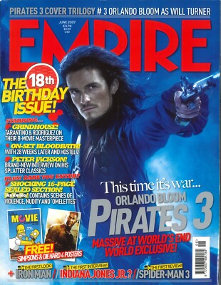 UK Empire Film Magazine 216, Pirates 3, Simpson & Die Hard 4 Posters ...