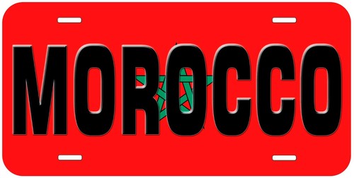 Morocco Flag with Country Name Novelty Car License Plate | eBay