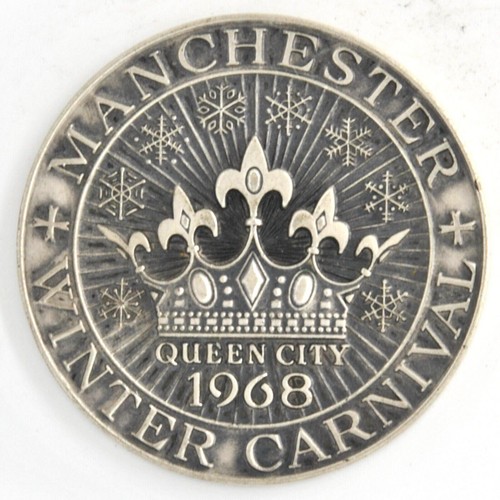 MANCHESTER NH STERLING SILVER 925 WINTER CARNIVAL 1968 QUEEN CITY ART ...