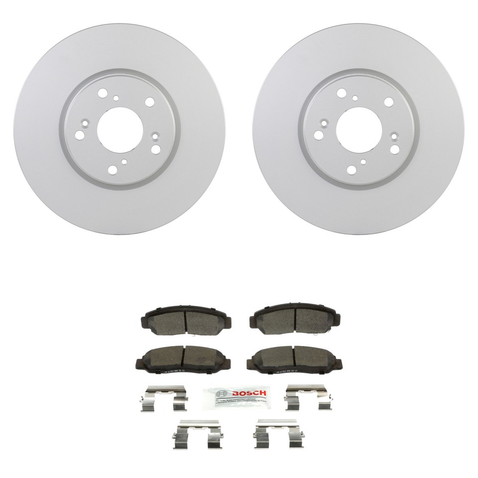 Bosch Front Rotors Blue Ceramic Disc Brake Pad Kit For Honda Accord EX ...