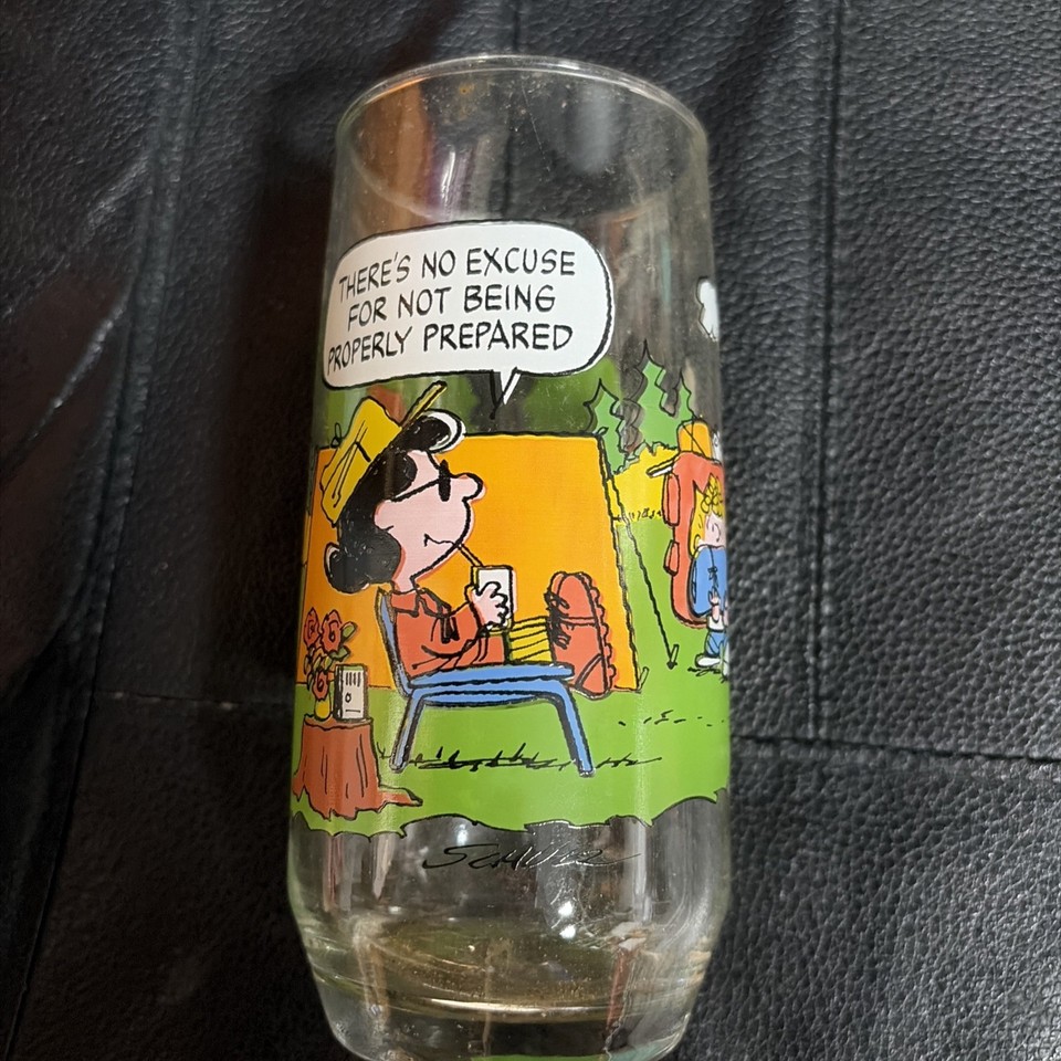 VINTAGE McDONALD'S set of (3) PEANUTS Drinking Glasses Snoopy Lucy ...