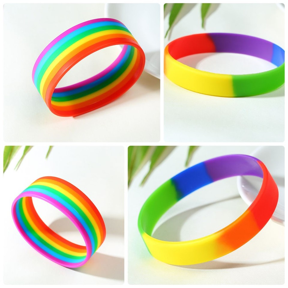 3 Pcs Fashion Wrist Hoop Matching Bracelets Colorful Sports Wristbands ...