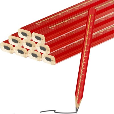 10pcs Red Carpenter Pencils 6.89 Inch Woodworking Marking Tool ...
