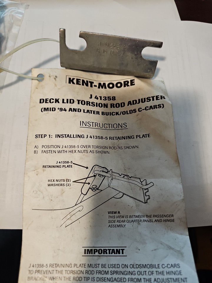 Kent-Moore J 41358 OEM BRAND NEW Deck Lid Torsion Rod Adjuster Tool