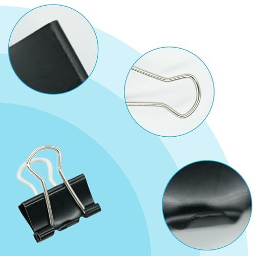 40Pcs Mini Binder Clips, 5/8 inch(15mm), Paper Clamps Micro Size for ...
