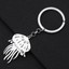 Stainless Steel Silver Plated Cute Jellyfish Keychains Key Ring Sea ...