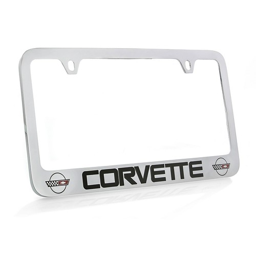 Chevrolet Corvette C4 Chrome Plated Metal Engraved License Plate Frame ...