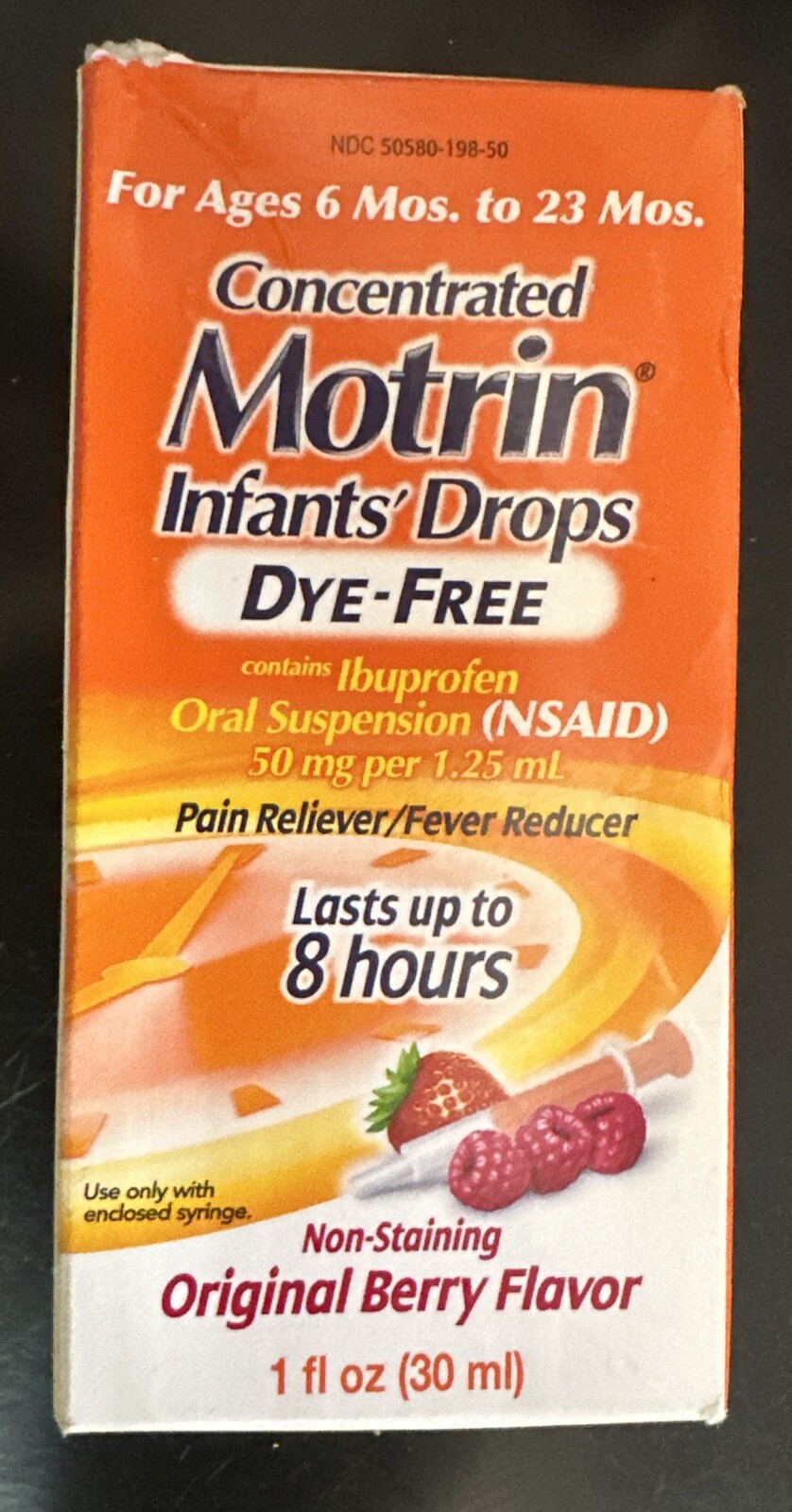Motrin Dye-Free Pain Reliever/Fever Reducer Liquid Drops Ibuprofen ...