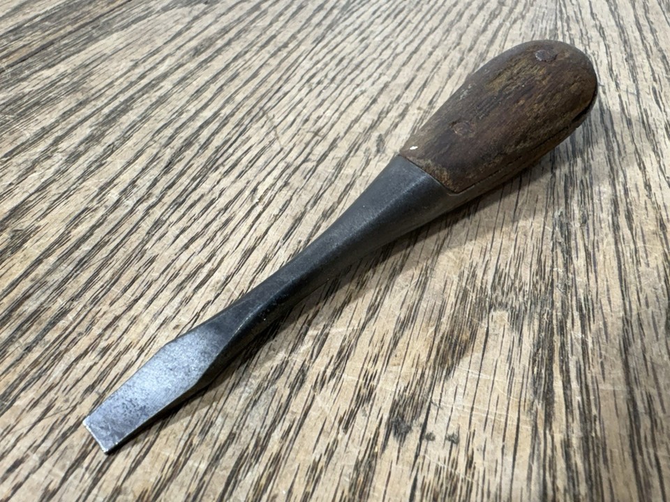 Vintage Antique Tools Perfect Wood/Metal Fat Handle Screwdriver Small ...