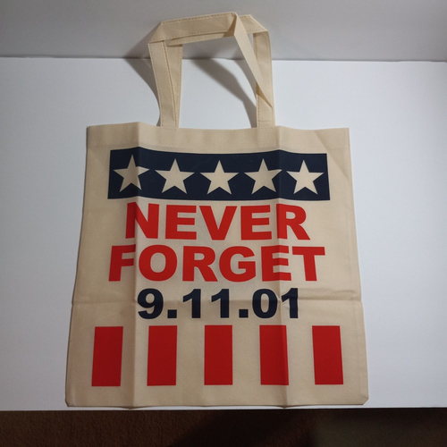 NEVER FORGET 9/11 Bag Tote 15.5” Square Tunnel To Towers Foundation T2T ...
