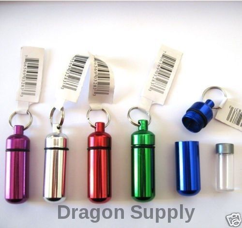 New 5PC Small Pill / ID Holder KeyChain ( Assorted Colors ) | eBay