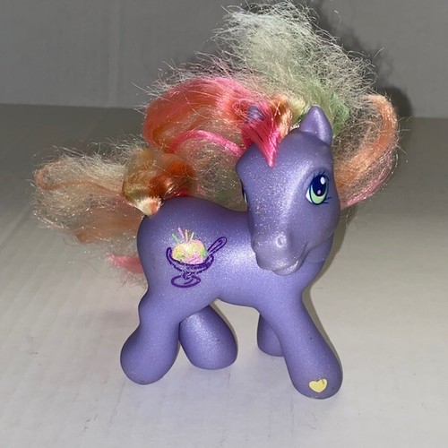 My Little Pony Rainbow Swirl MLP G3 2002 Purple Rainbow Sherbert Sundae ...