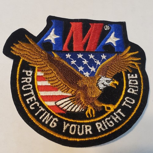 Motorcycle Patch AMA 4" Round Eagle Protecting your Right to Ride USA Unused | eBay