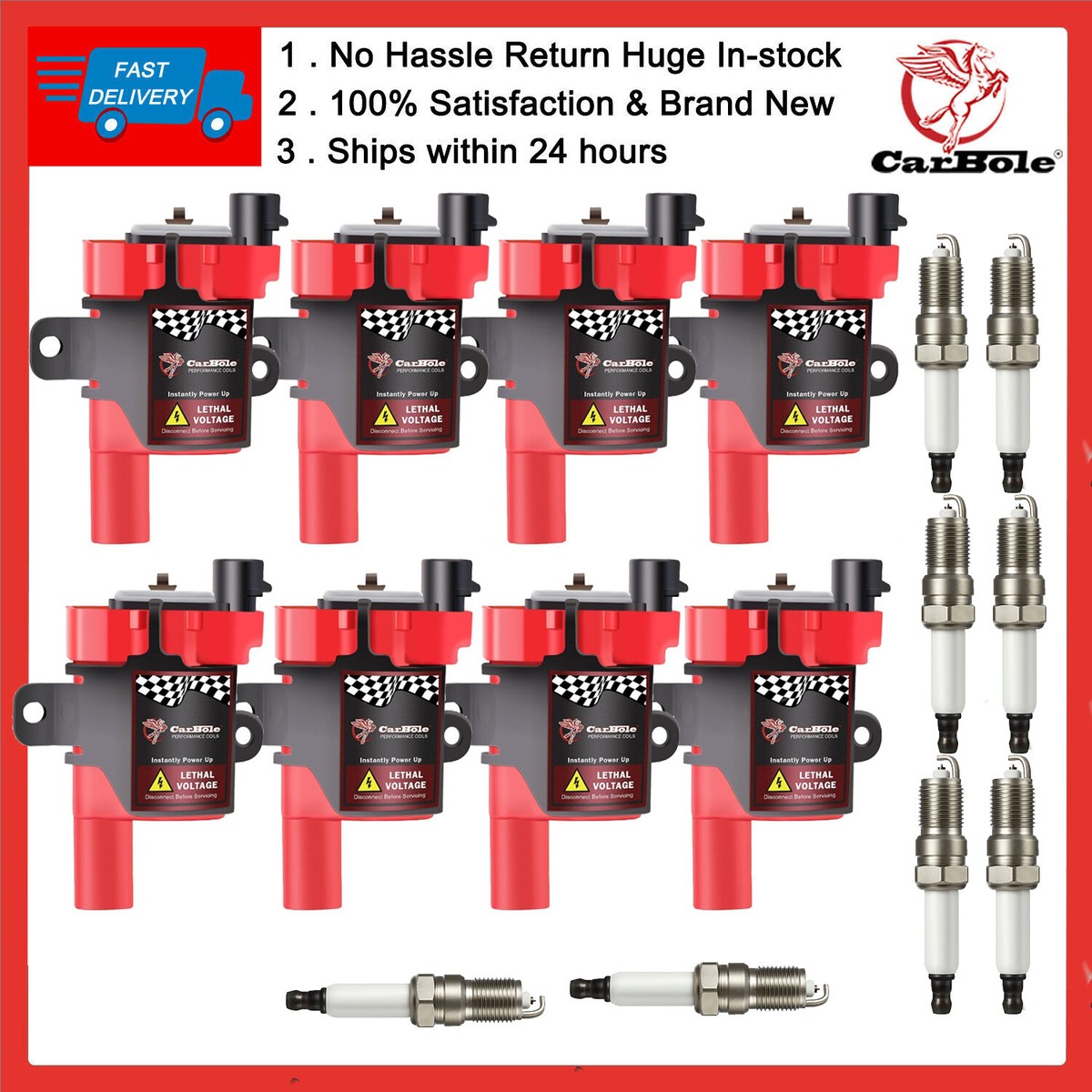 UF262 Ignition Coils ENA 8-Pack D585 Ignition Coils & Spark Plug Wires ...