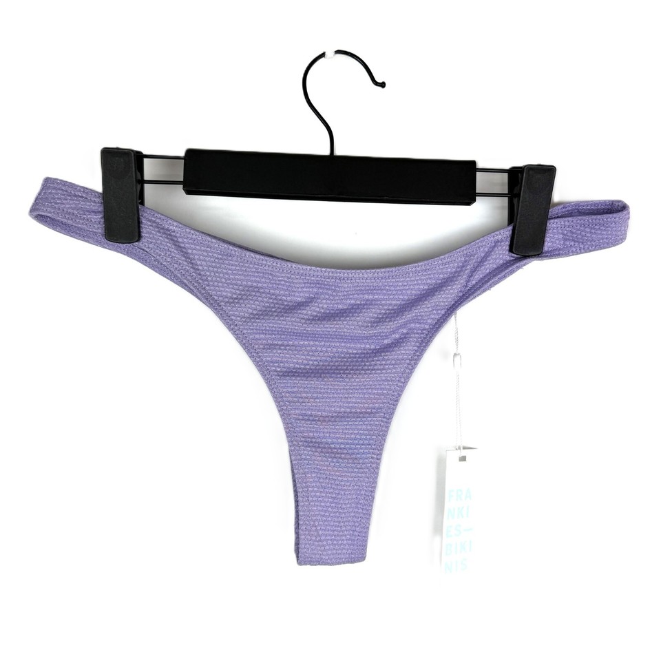 NWT Frankies Bikinis Olivia Cheeky Bottom Sparkle Lilac Purple Large | eBay