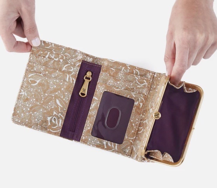 NWT HOBO International ROBIN Compact Trifold Wallet RP $138 Gilded ...