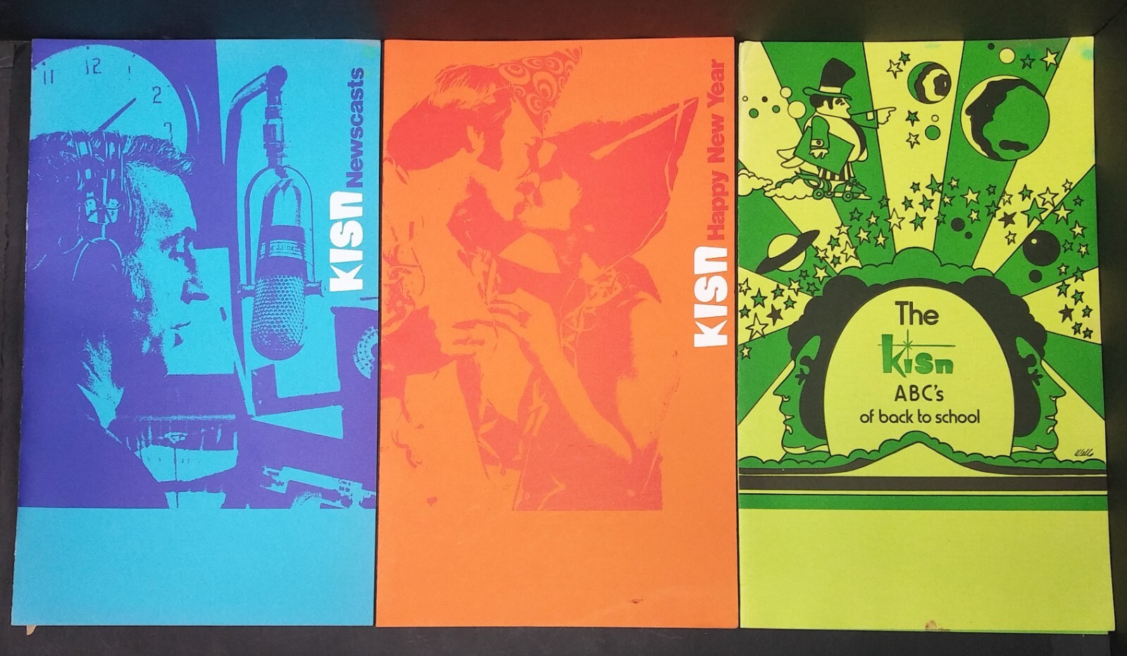 Vintage KISN RADIO FOLDERS Portland Oregon broadcasting 1960s 70s rock ...