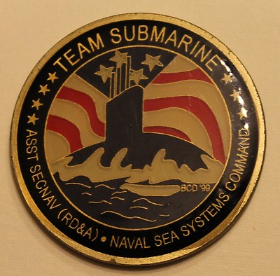 Team Submarine Naval Sea Systems Command Navy Challenge Coin | eBay