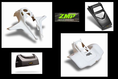 NEW SUZUKI LT250R PLASTIC WHITE FRONT AND REAR FENDERS CUSTOM BLACK ...