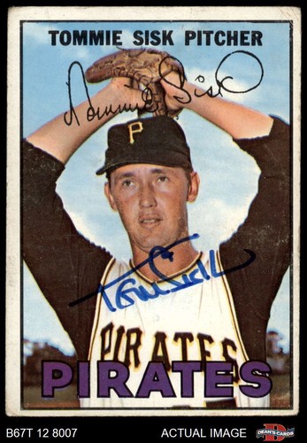 1967 Topps #84 Tommie Sisk Pirates AUTO Signed | eBay